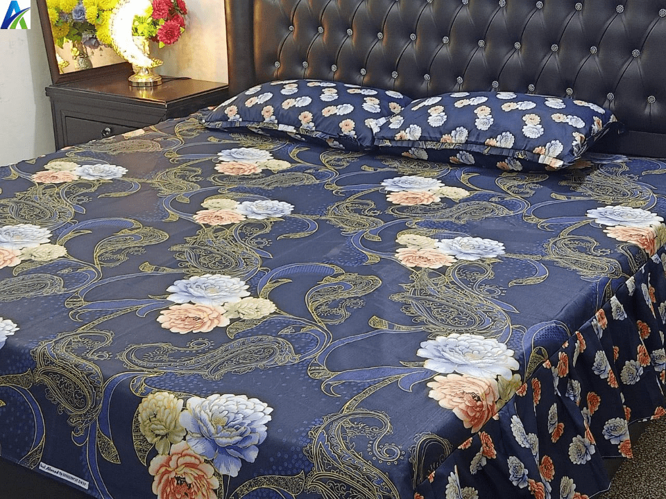 Salonika Stitched 2-Sided Frill Bedsheets - Al-Noor Pk Brand Online Store